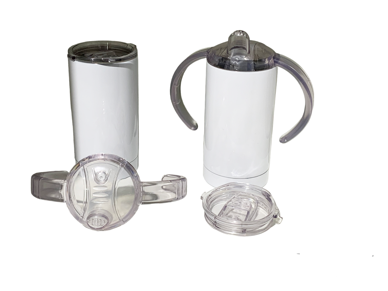 12oz White Stainless Steel Sublimation Sippy Cup with 2 LIDS - (Price ...