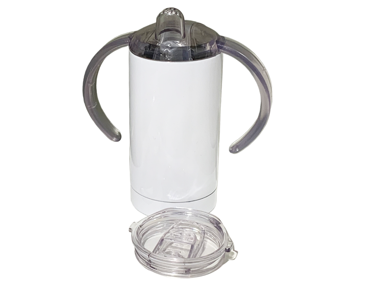 12oz White Stainless Steel Sublimation Sippy Cup with 2 LIDS - (Price ...